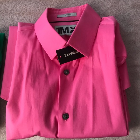 Express | Shirts | Ml Express Mens Dress Shirt In Pink | Poshmark